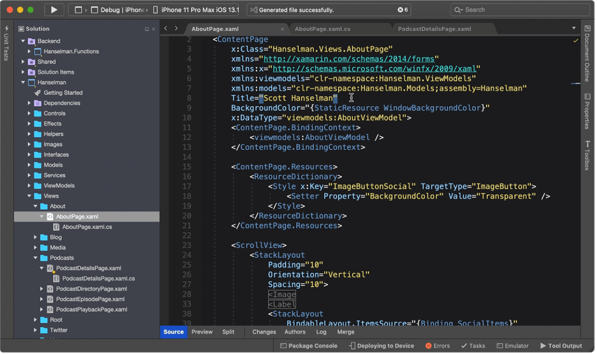 Xamarin - Visual Studio