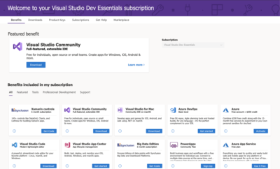 Outils de développement et Dev Essentials gratuits | Visual Studio
