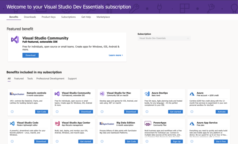Outils de développement et Dev Essentials gratuits | Visual Studio
