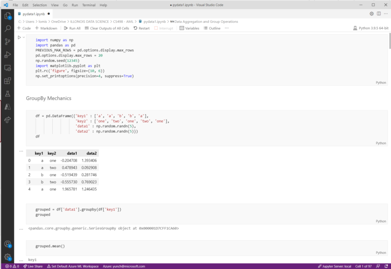 Notebooks en Microsoft - Visual Studio