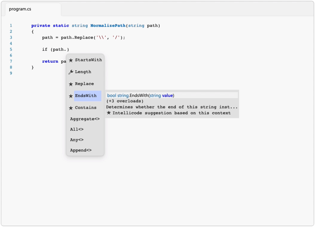 Visual Studio IntelliCode: AI Code Completion and Automation