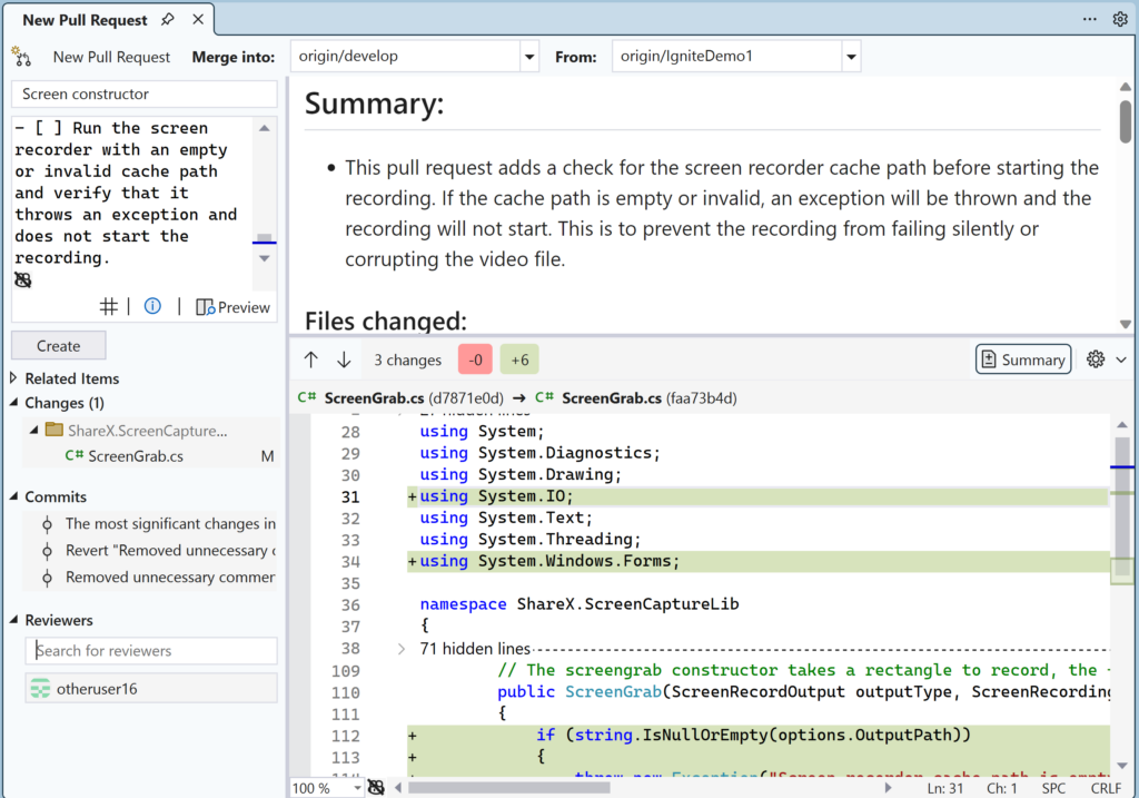 Visual Studio and GitHub