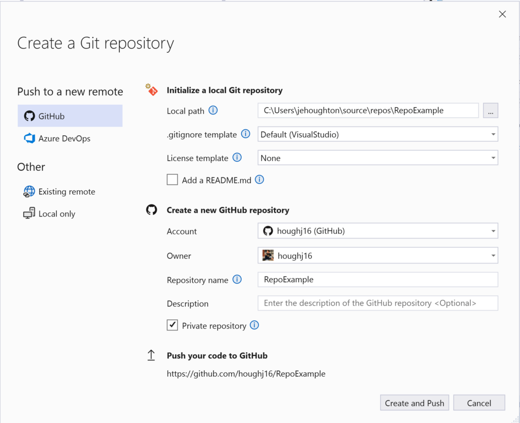 Visual Studio et GitHub