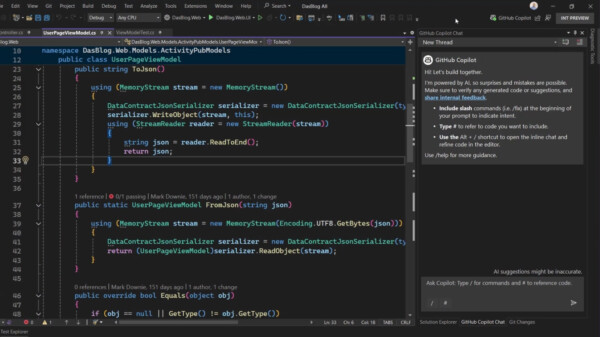 Visual Studio con GitHub Copilot: programación en pareja con la IA